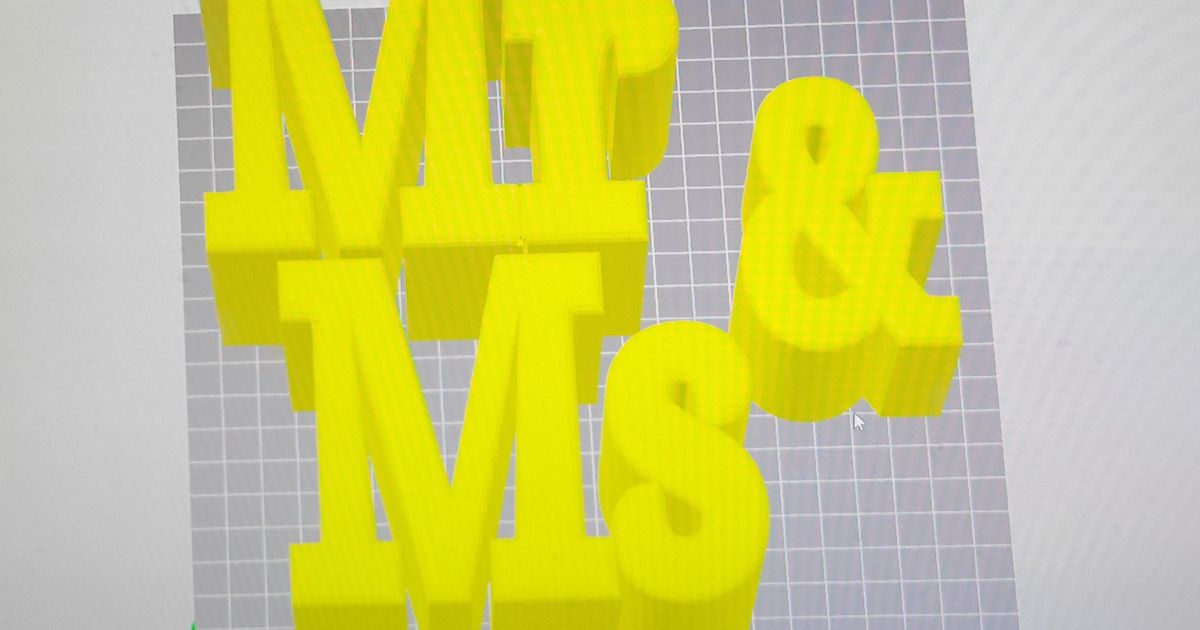 Mr & Ms Letters by GreenWolf3D | Download free STL model | Printables.com