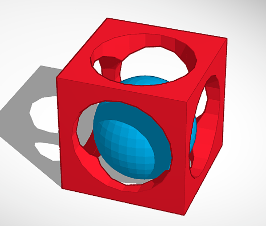 sphere inside a cube frame by The wonkus is Back | Download free STL ...