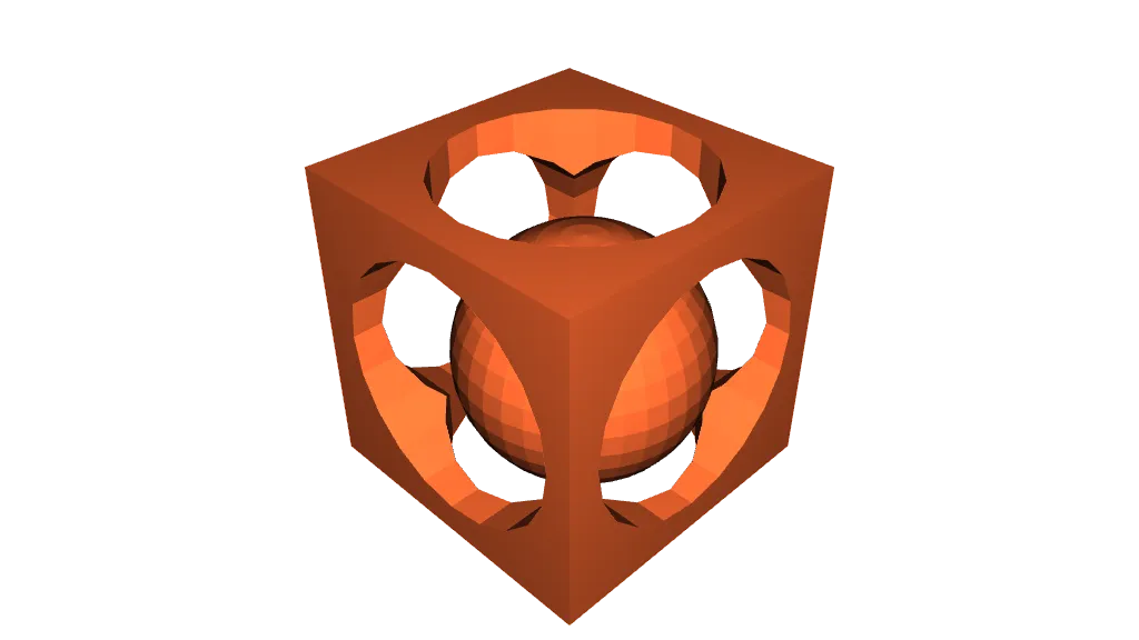 sphere inside a cube frame by The wonkus is Back | Download free STL ...