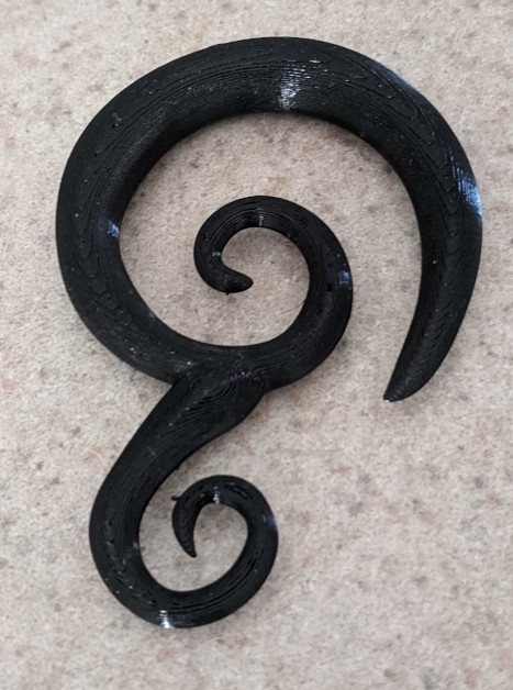 00 Ear Gauge Spiral Earring by Mark Hall | Download free STL model ...