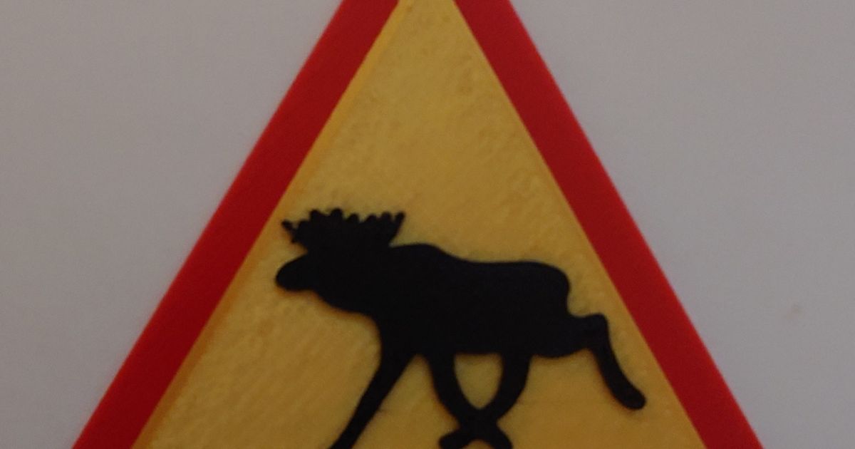 Moose sign keychain by Nermin | Download free STL model | Printables.com