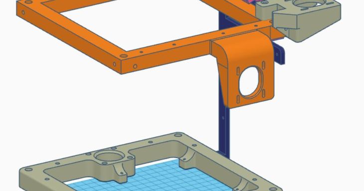 Rook Top Frame with Extruder Mount by TonyT | Download free STL model ...