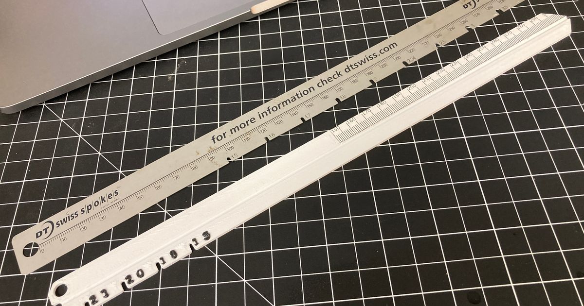 Bicycle spoke ruler by cmh | Download free STL model | Printables.com