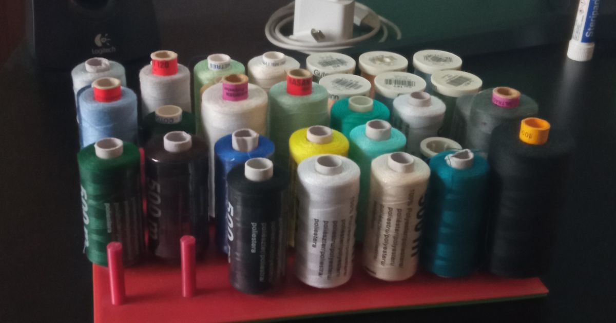 Porte Bobine de fil a coudre by David45 | Download free STL model ...