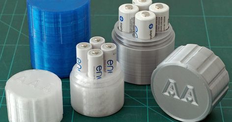 Battery Cases for 4 AA or 4 AAA Batteries. With screw-caps. by Estep ...