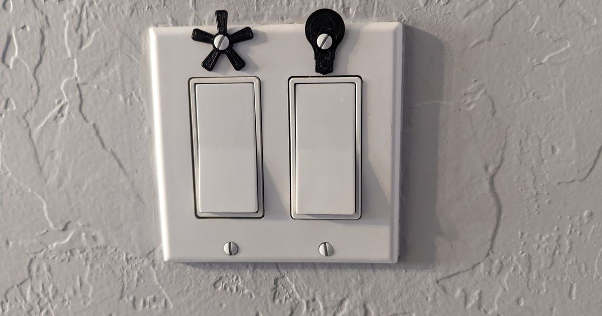 Wall Switch Identification Symbols. by hi_im_sean | Download free STL ...