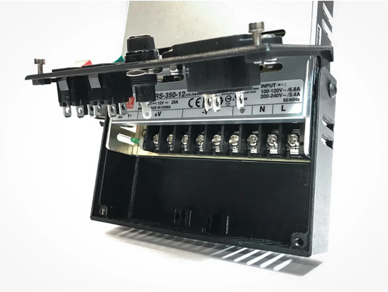Mean Well LRS-350 PSU Hinged Cover for Prusa i3 Full Bear Upgrade by fasteddy | Download free ...