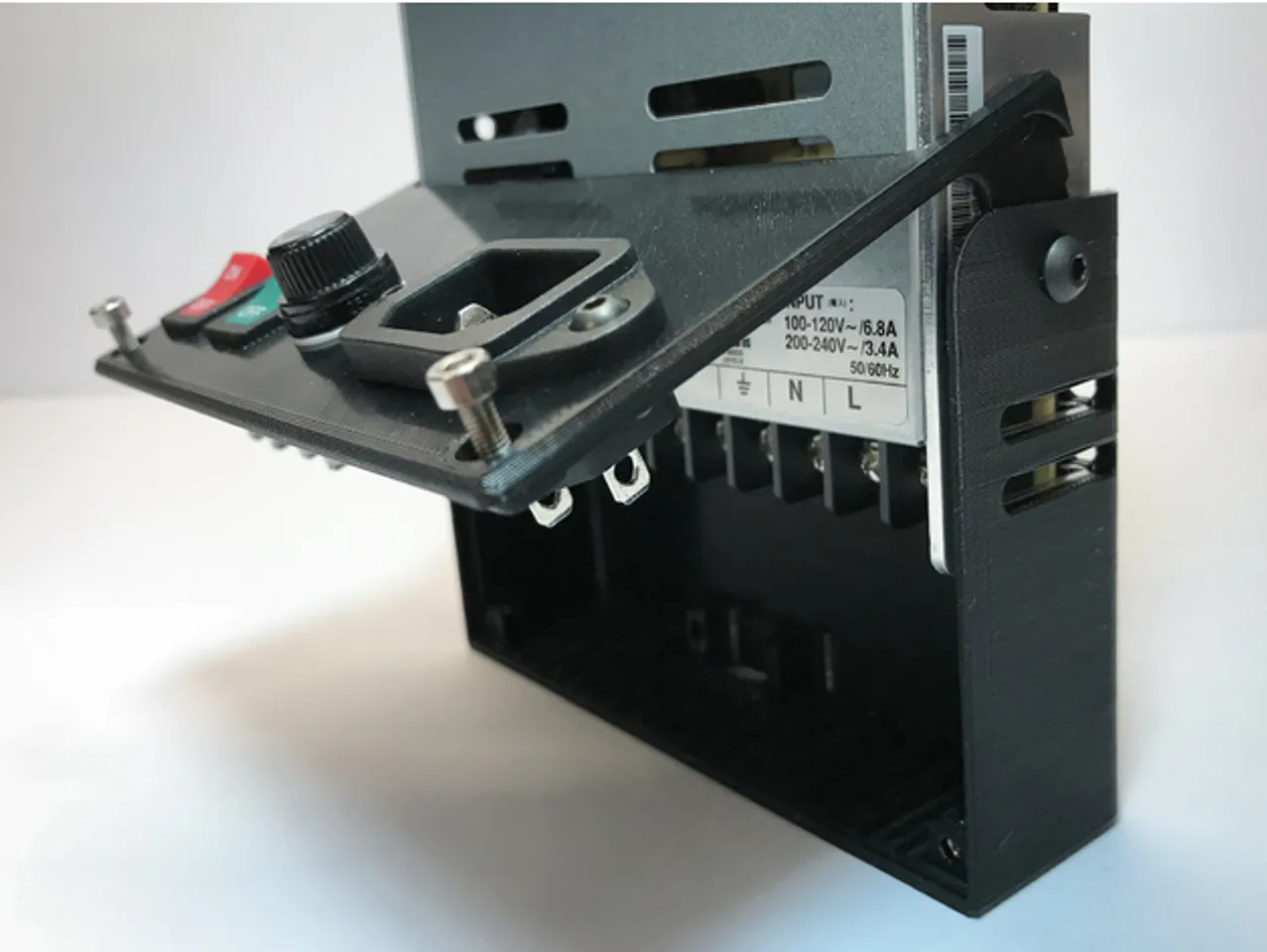Mean Well LRS-350 PSU Hinged Cover for Prusa i3 Full Bear Upgrade by fasteddy | Download free ...