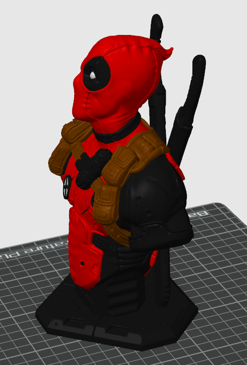 Bambu AMS - Colored Deadpool Bust (Supportless) por MacDonald Print ...