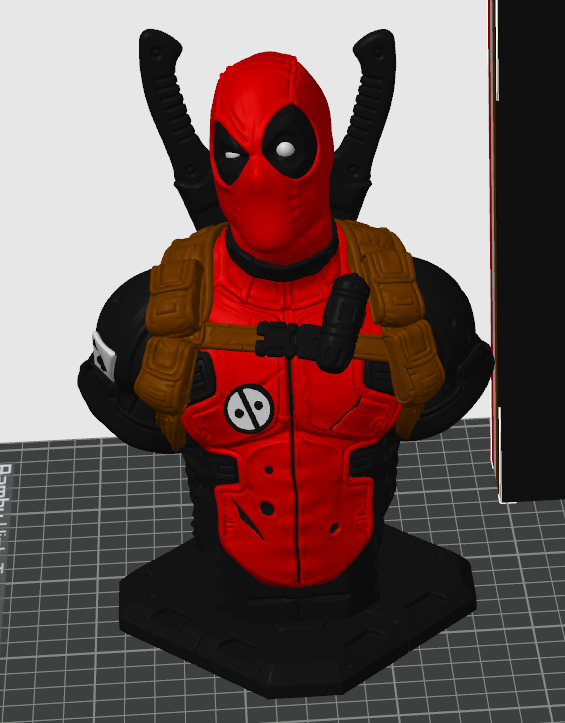 Bambu AMS - Colored Deadpool Bust (Supportless) por MacDonald Print ...