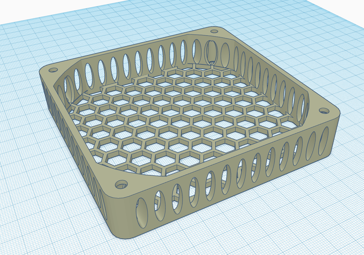 120mm Fan Grill Guard with spacing by dertester | Download free STL ...