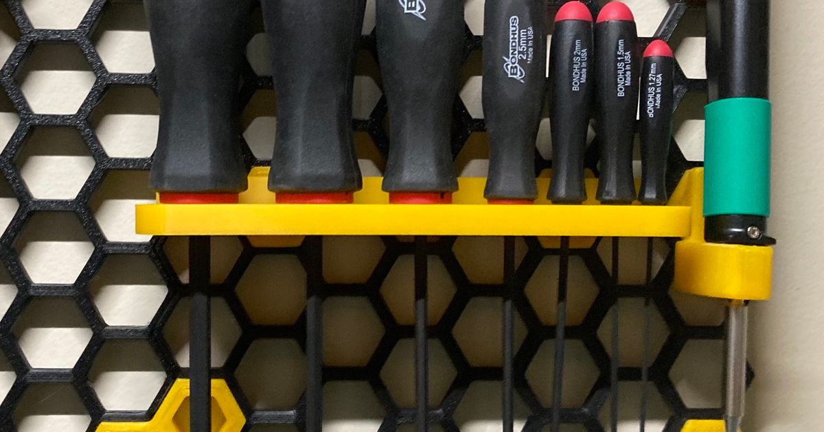 Bondhus Ball End Driver Holder for Honeycomb Storage Wall by whodidyouthink | Download free STL ...