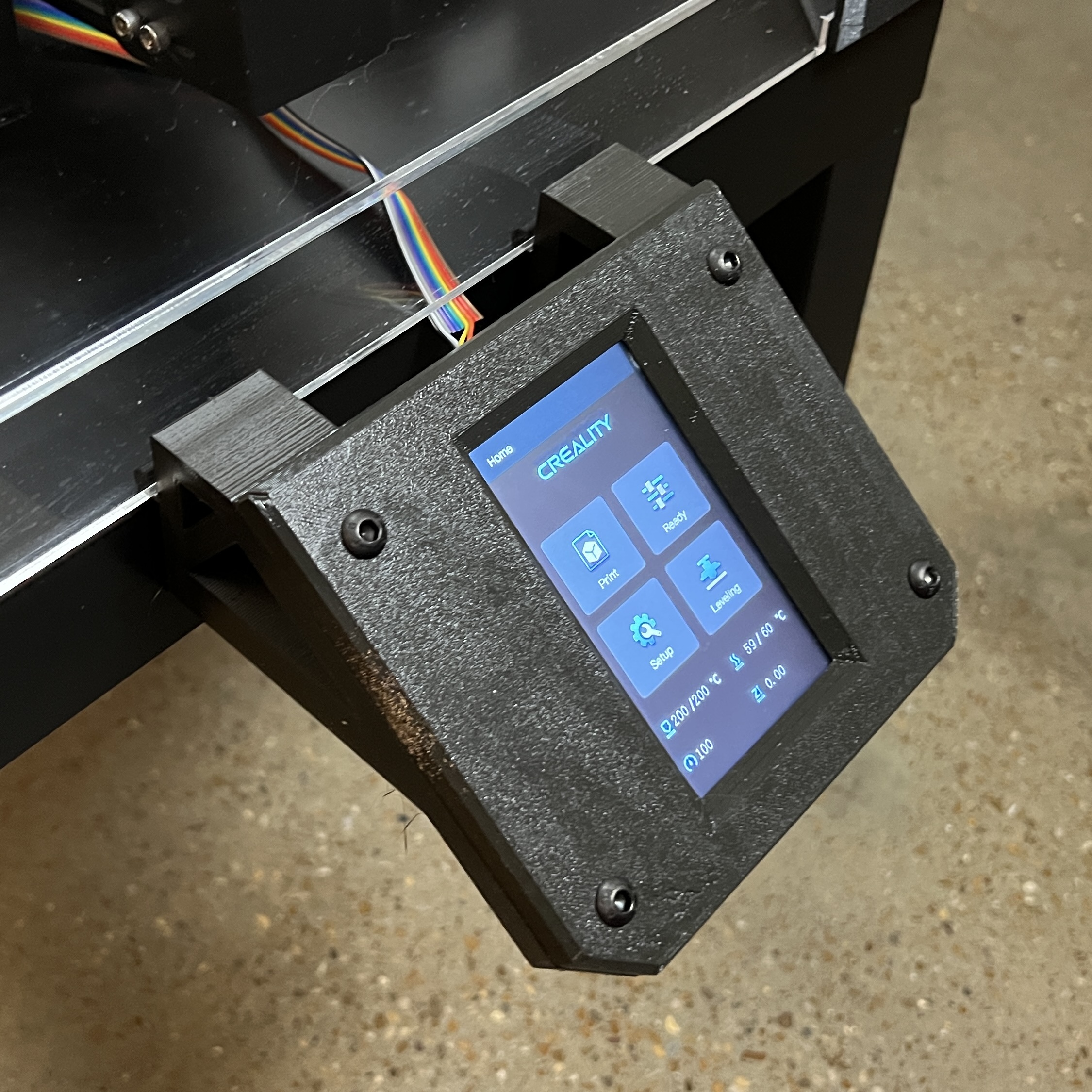 Ender Touch LCD Mount (Customizable) by 3D Sourcerer | Download free ...