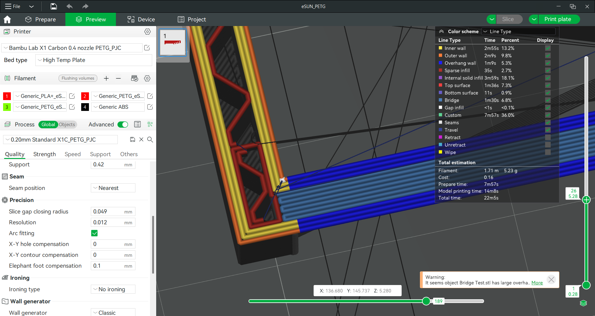 Bambu Labs X1-C eSUN PETG Profile by PJC 3D Printing | Download free ...