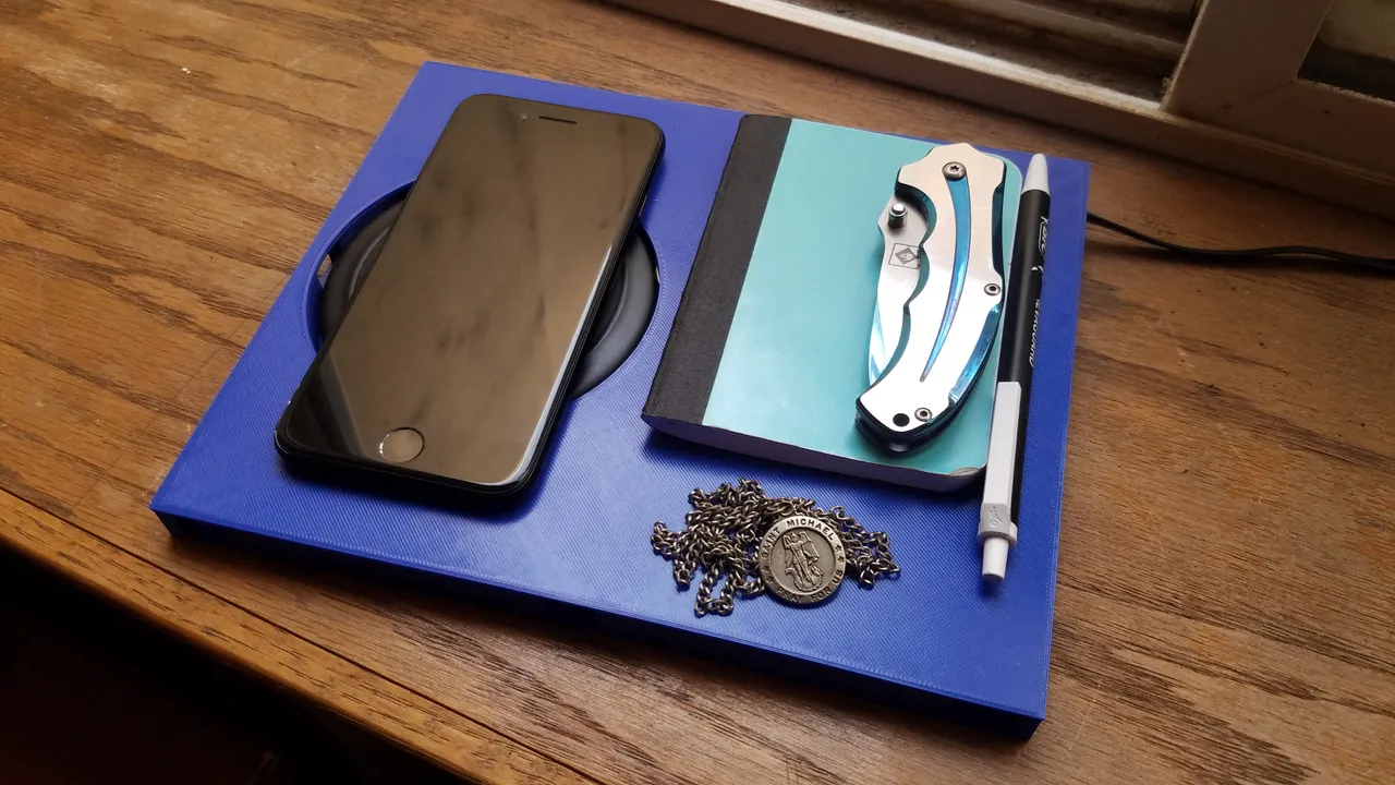 Wireless Charger Lego Compatible Catch-All Tray by J.Biggs | Download free STL model ...