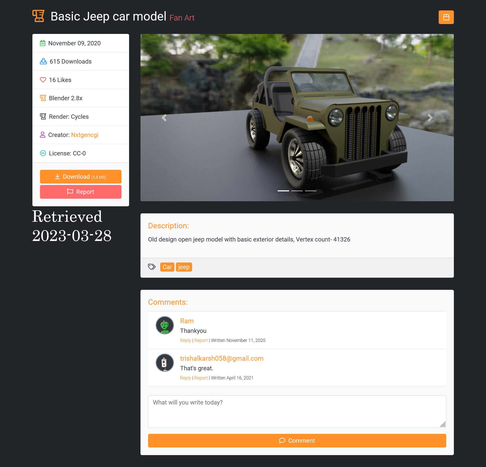 Basic Jeep car model by Books | Download free STL model | Printables.com