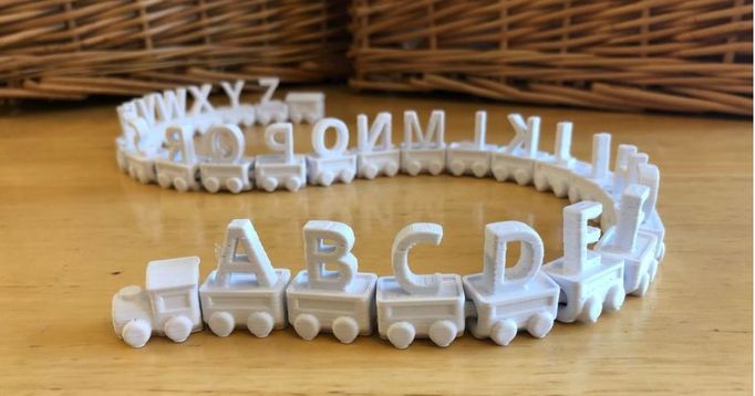 Customizable Alphabet Train por Idea Prints | Descargar modelo STL ...