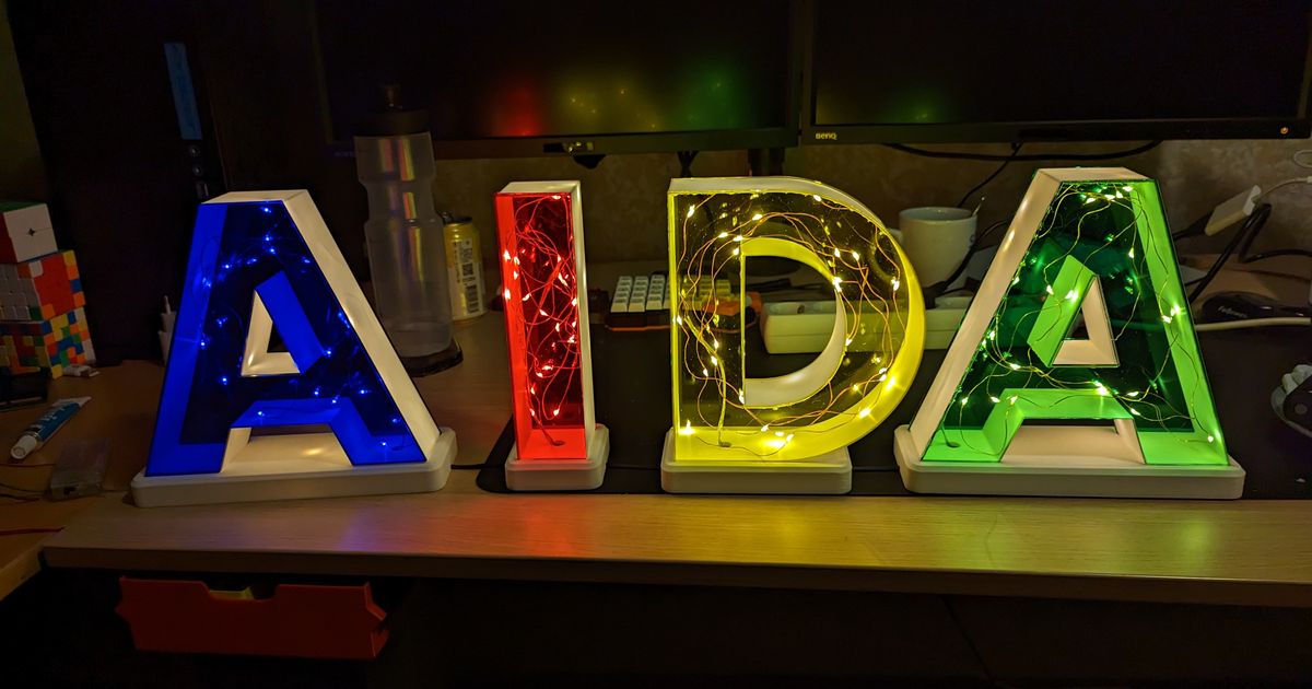 AIDA Logo Sign by SanderG | Download free STL model | Printables.com