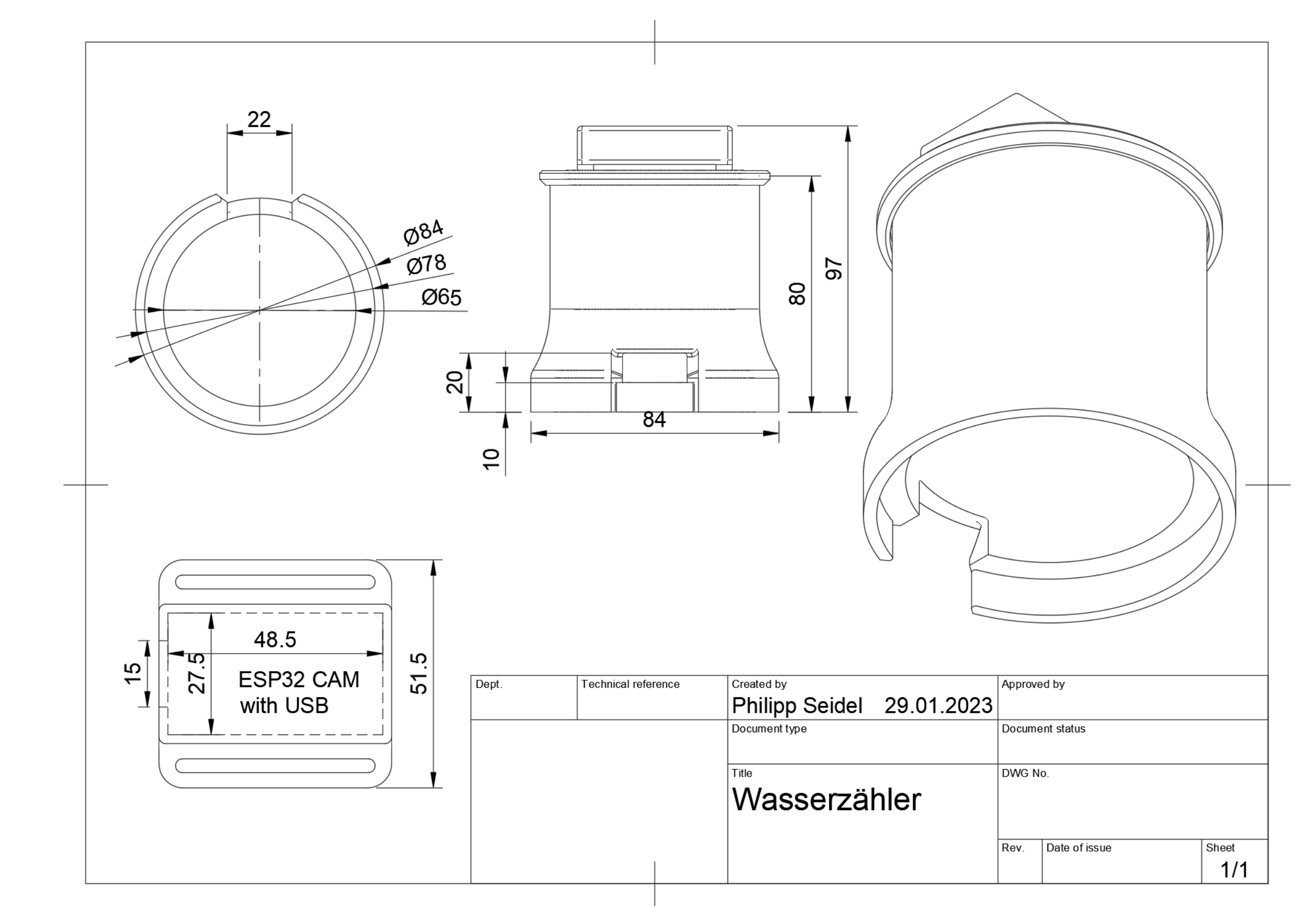 AI On The Edge - Watermeter Sensus 620 Adapter by ps915 | Download free ...
