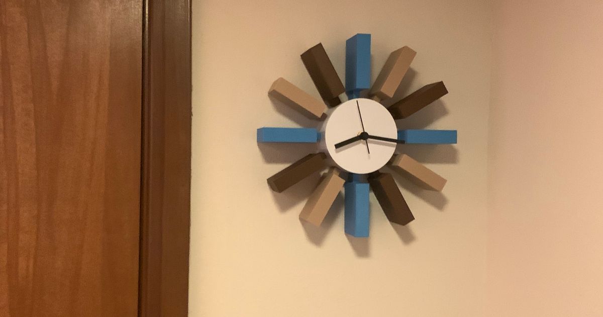 Nelson Block Clock a mid century modern classic by W5AUG | Download ...