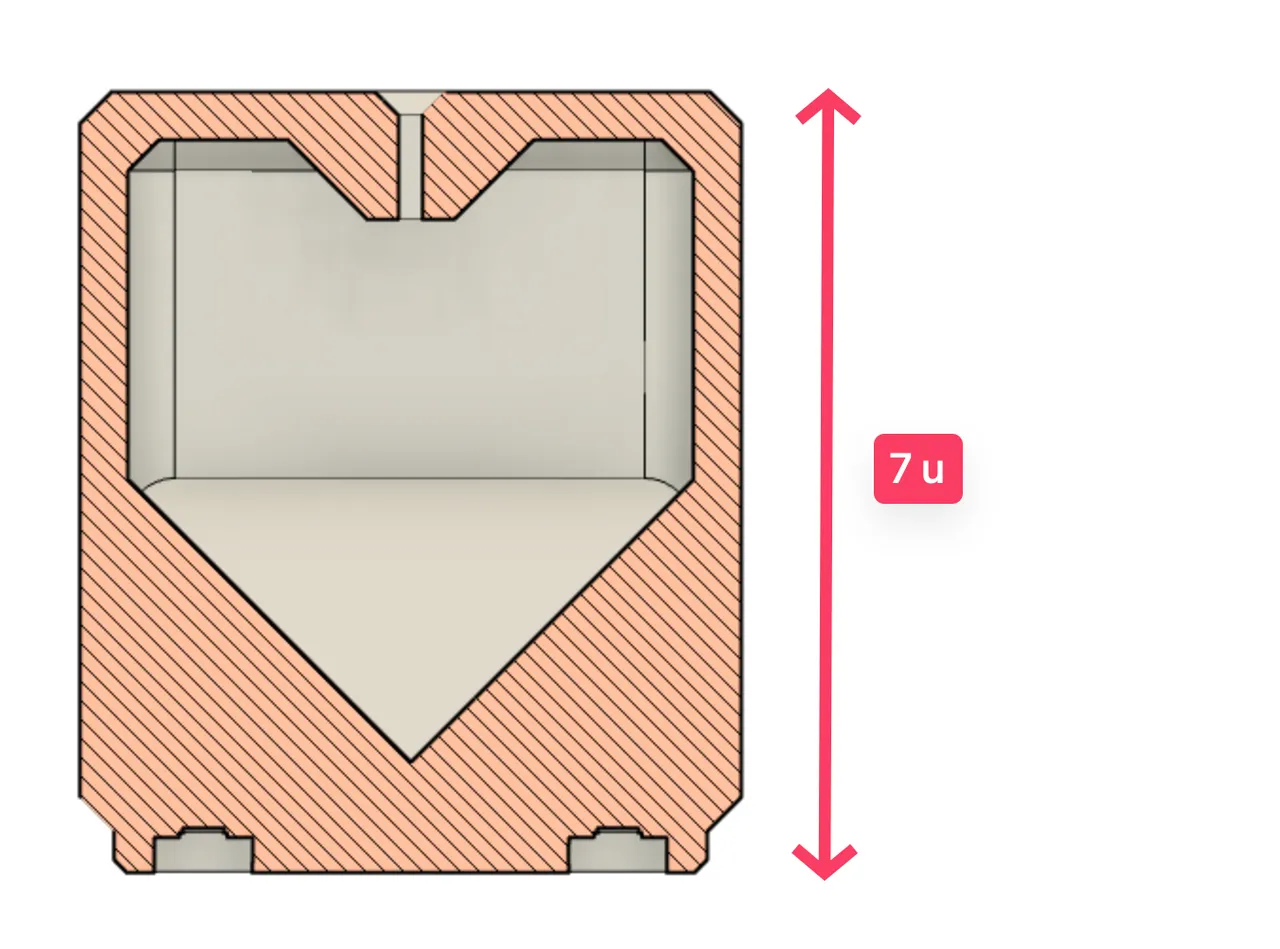 Gridfinity blade disposal box 2x1x{5, 6, 7, 8} by Kaspar Johannes ...