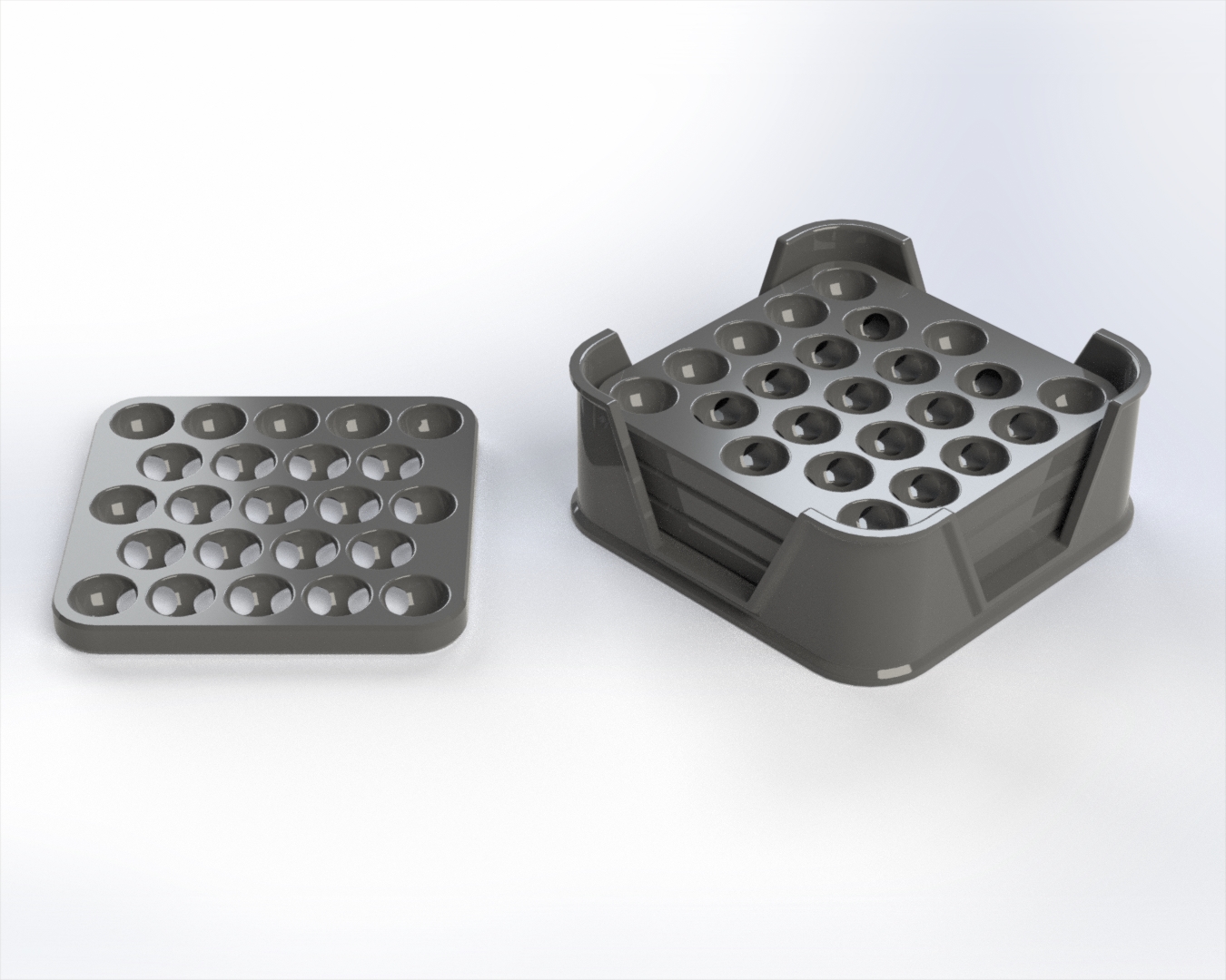 Coaster and Coaster Holder by Oak1477 | Download free STL model ...