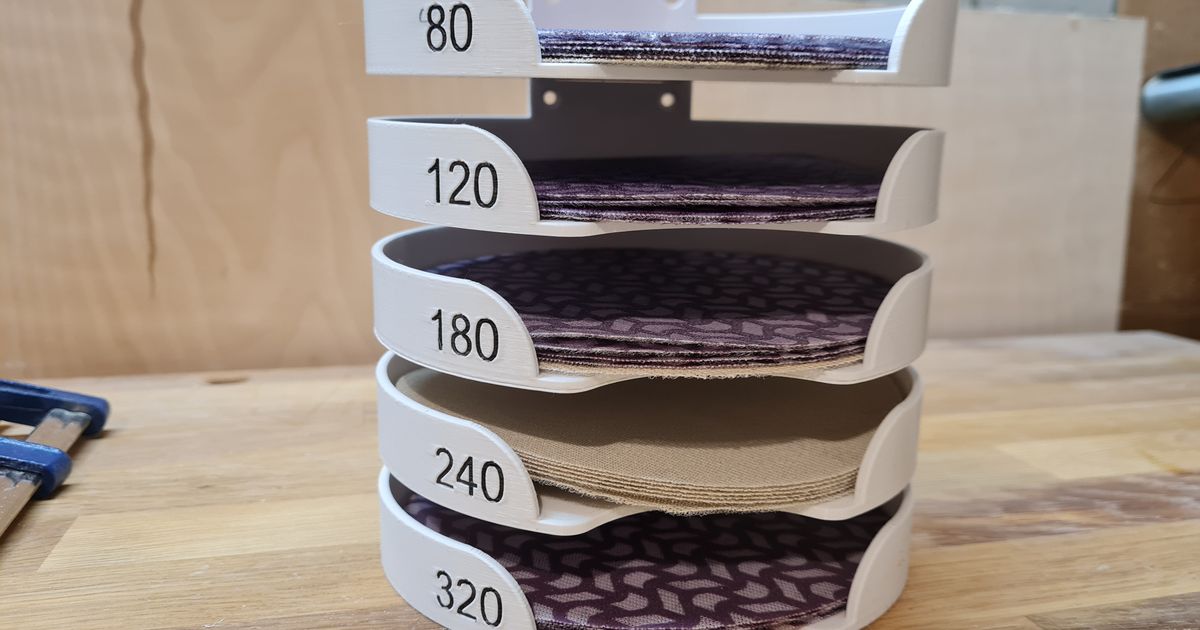 DisKeeper - Modular sanding disk paper storage 125 and 150 mm for wall ...