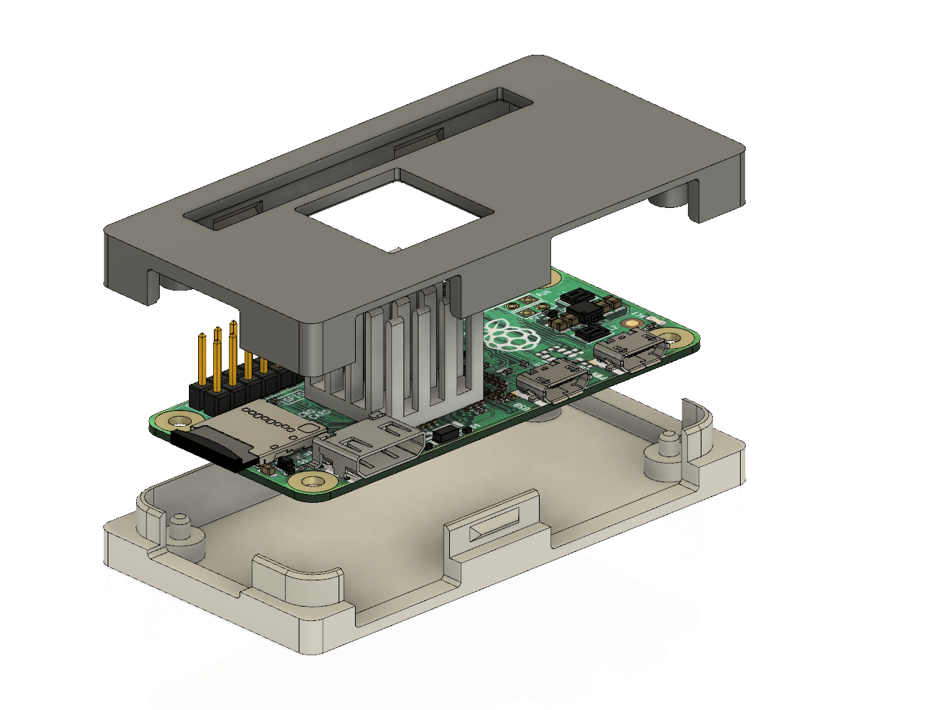 Raspberry Pi Zero W 1.1 - Snap-fit case by DanielH | Download free STL ...