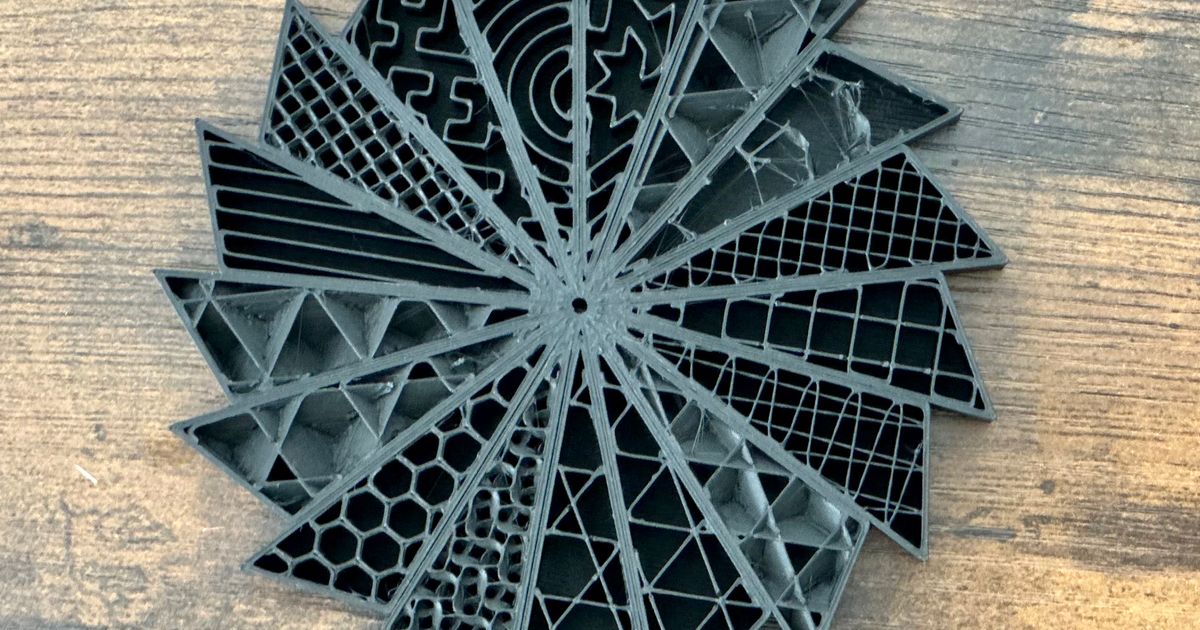 Infill Pattern Sample Card - Prusa Slicer and Bambu Studio por ...