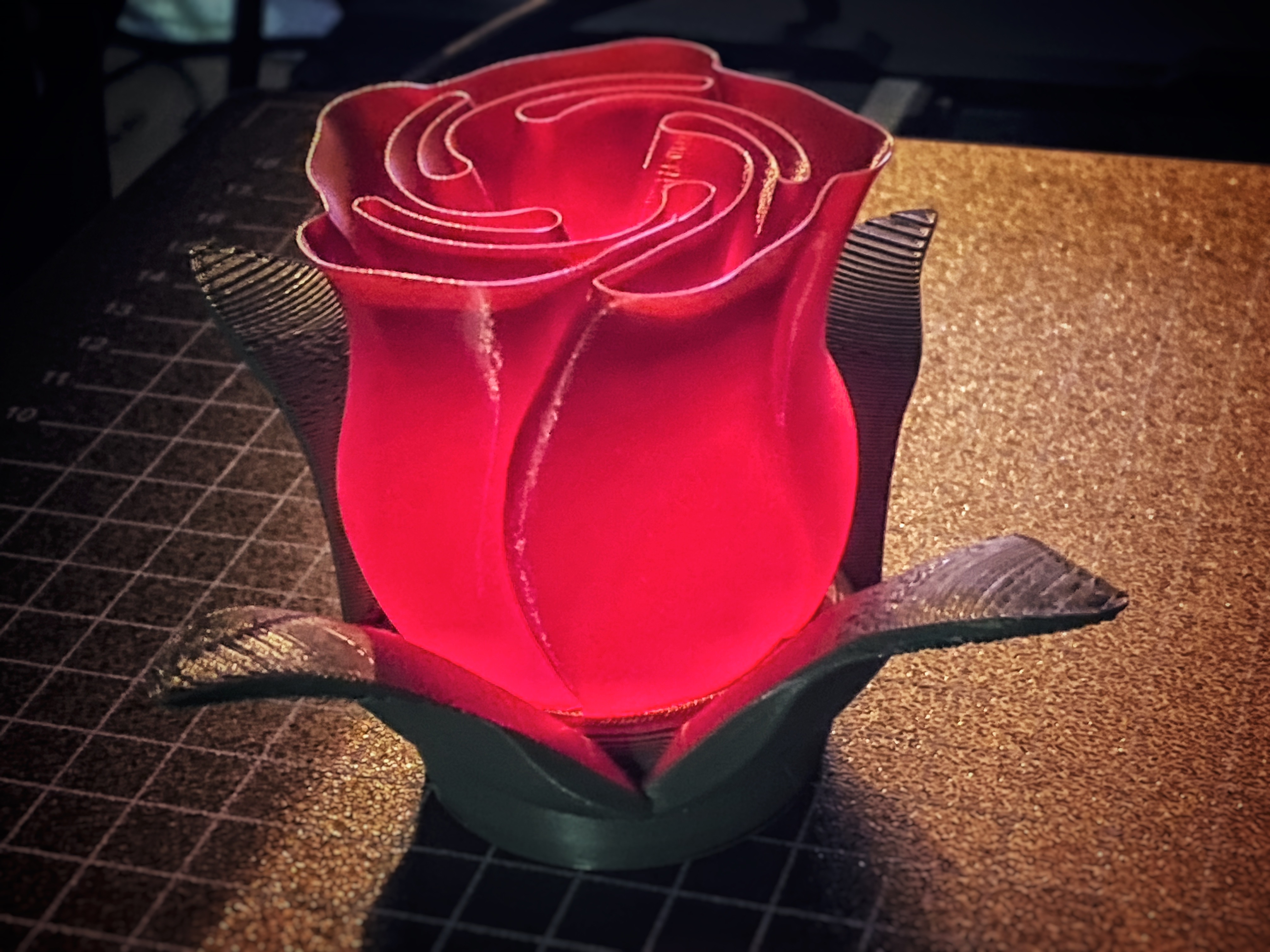Valentines Day Rosebud Electric Tea light for Spiral Vase Rose by ...