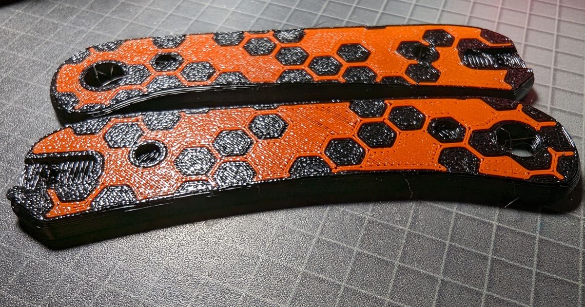 Knafs Lander two tone hex pattern knife scales - I3DP4U by kevinbakon ...