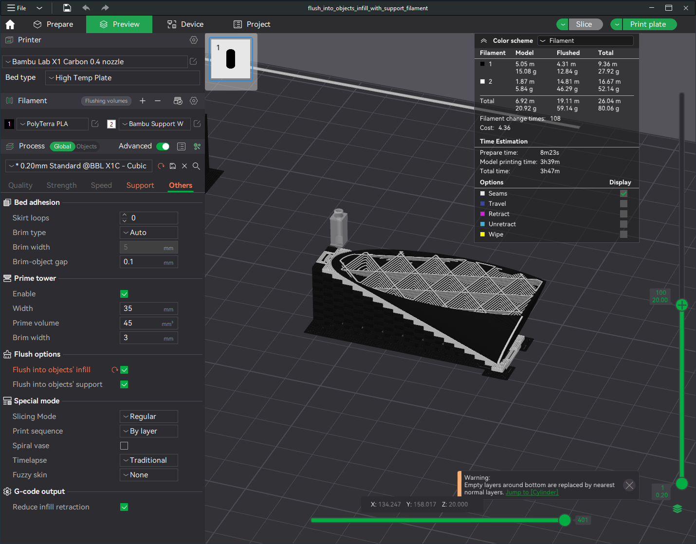flush into objects infill with support filament by Kashi | Download ...