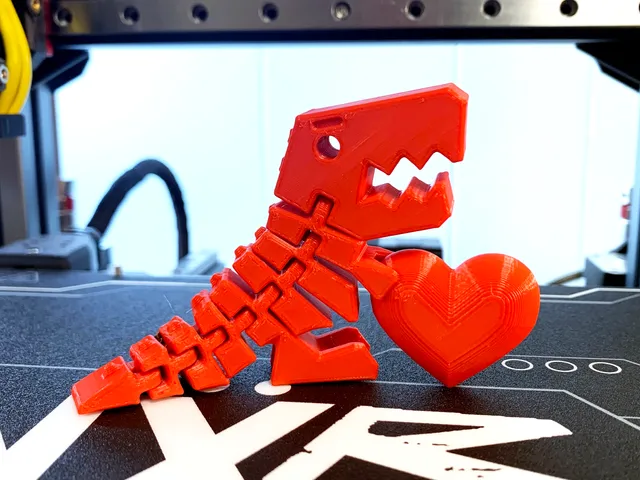 Valentine Flexi Rex with Heart, NO supports by stlDenise | Download ...