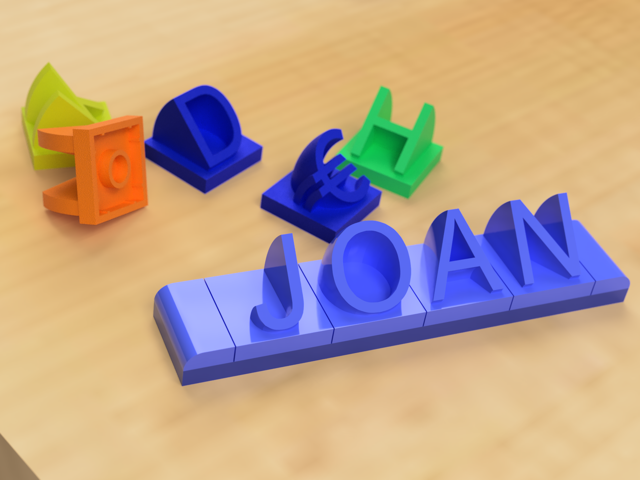 Your name in Lego compatible blocks by Joe | Download free STL model ...