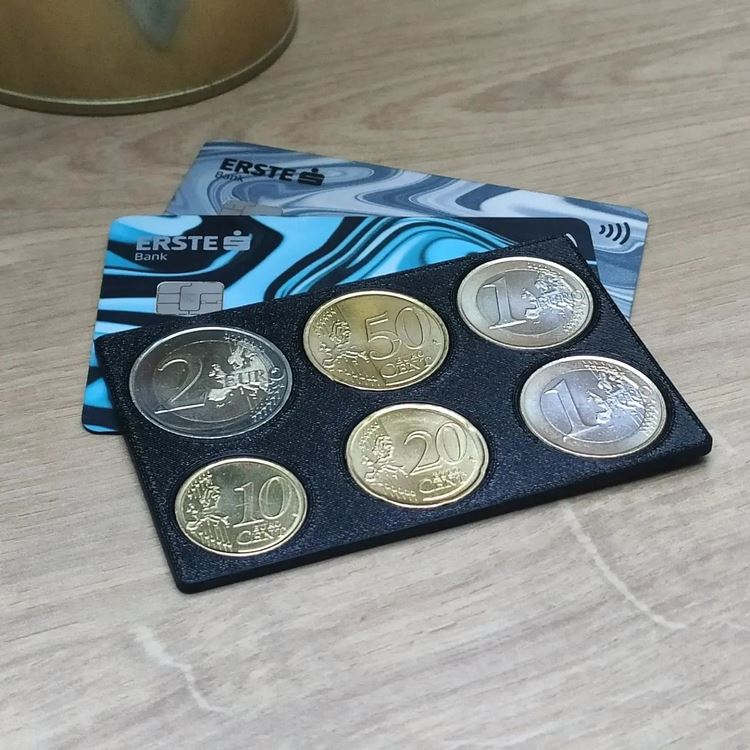 Euro coin holder for Card Only Wallet von janos_herc | Kostenloses STL ...