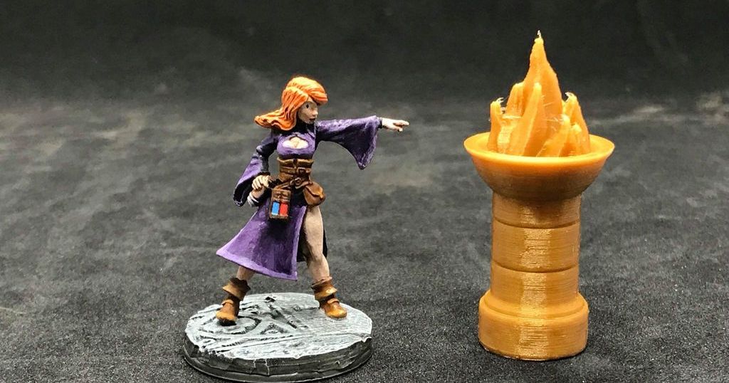 28mm Stone Brazier with Removable Fire by BeardedJester | Download free ...