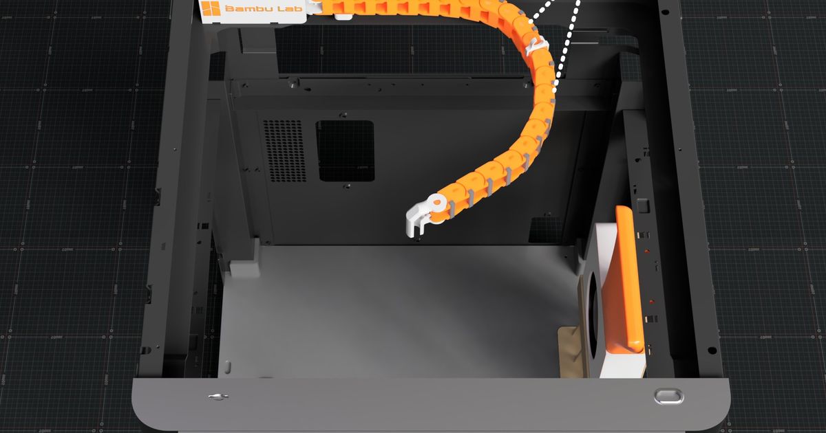 Bambu Lab P1P Printable Cable Drag Chain by Brody | Download free STL ...