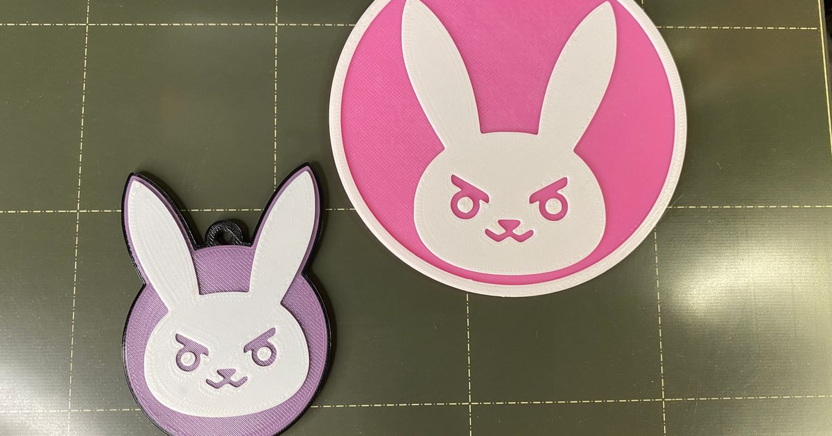 D.Va Keychain and Coaster (Overwatch) by nerdyviews | Download free STL ...