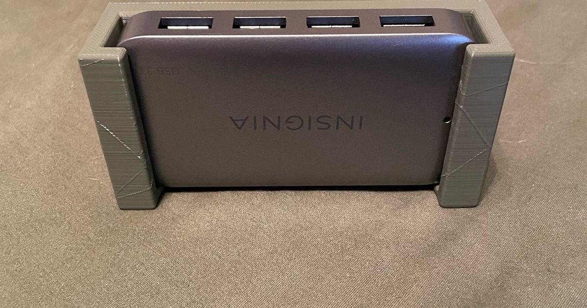 Insignia powered USB 3.0 Hub Mount by Ryan Saints | Download free STL ...