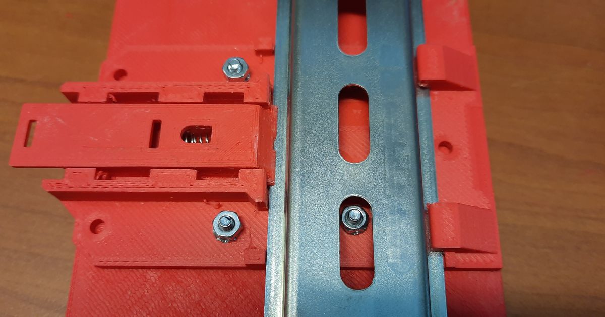 3d printable din rail bracket by fabian | Download free STL model ...