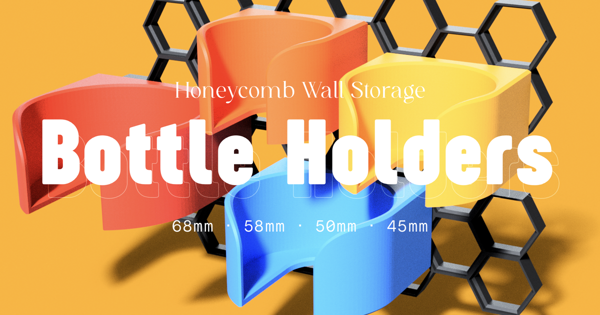 Bottle Holders for Honeycomb Storage Wall by Karol Cichoń | Download free STL model | Printables.com