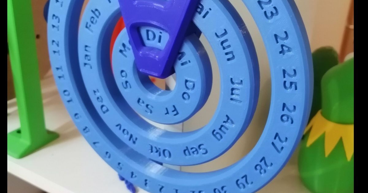 Endloser Kalender / perpetual calendar by 3D-Druckbude | Download free ...
