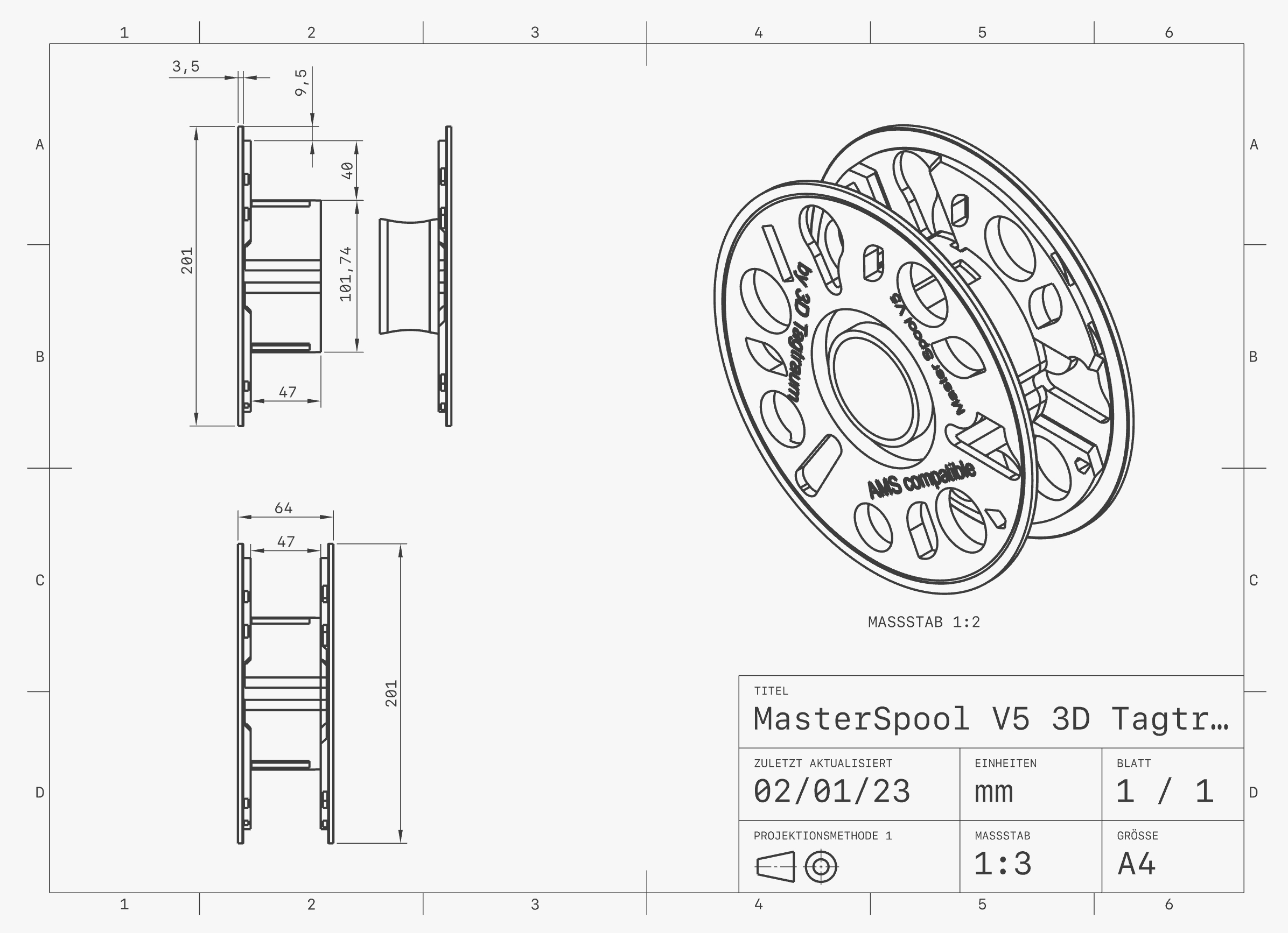 Refill Spool MasterSpool V5 RichRap remake by 3D Tagraum by 3D-Tagtraum ...