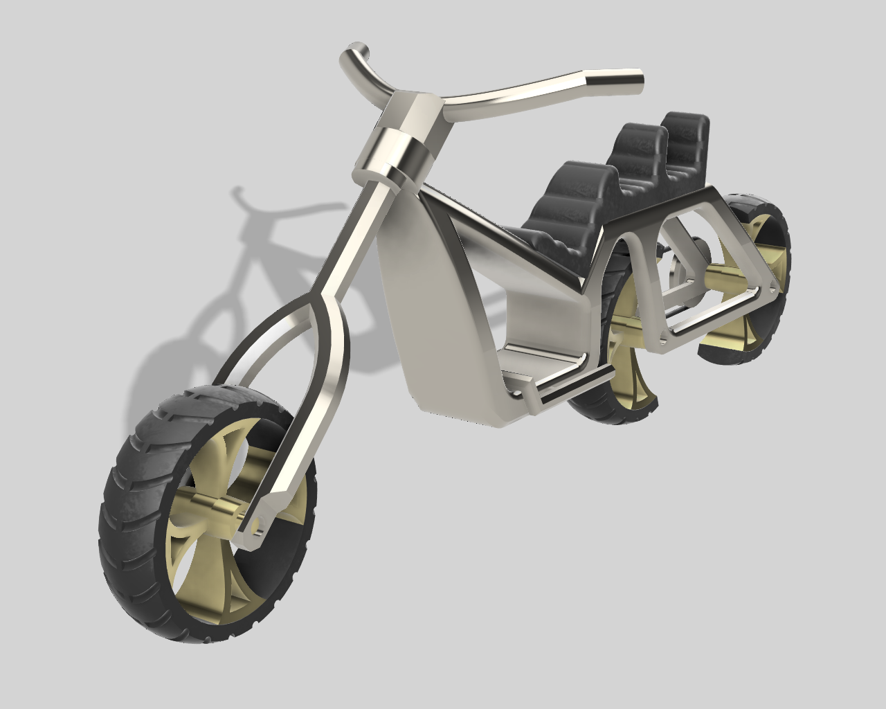 Split-Wheel Motorcycle by squinn | Download free STL model | Printables.com