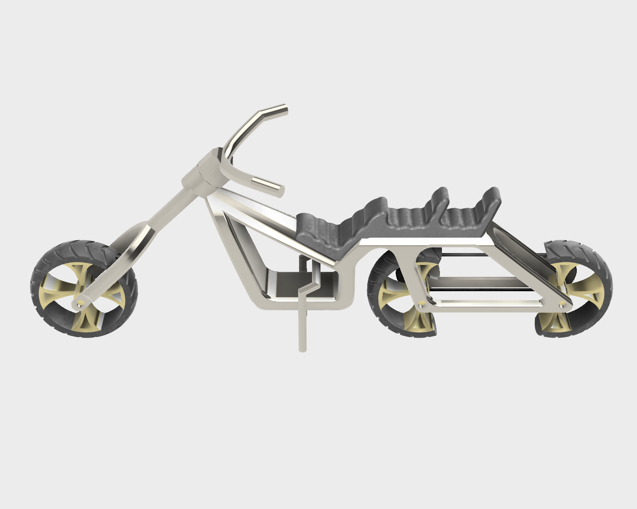 Split-Wheel Motorcycle by squinn | Download free STL model | Printables.com