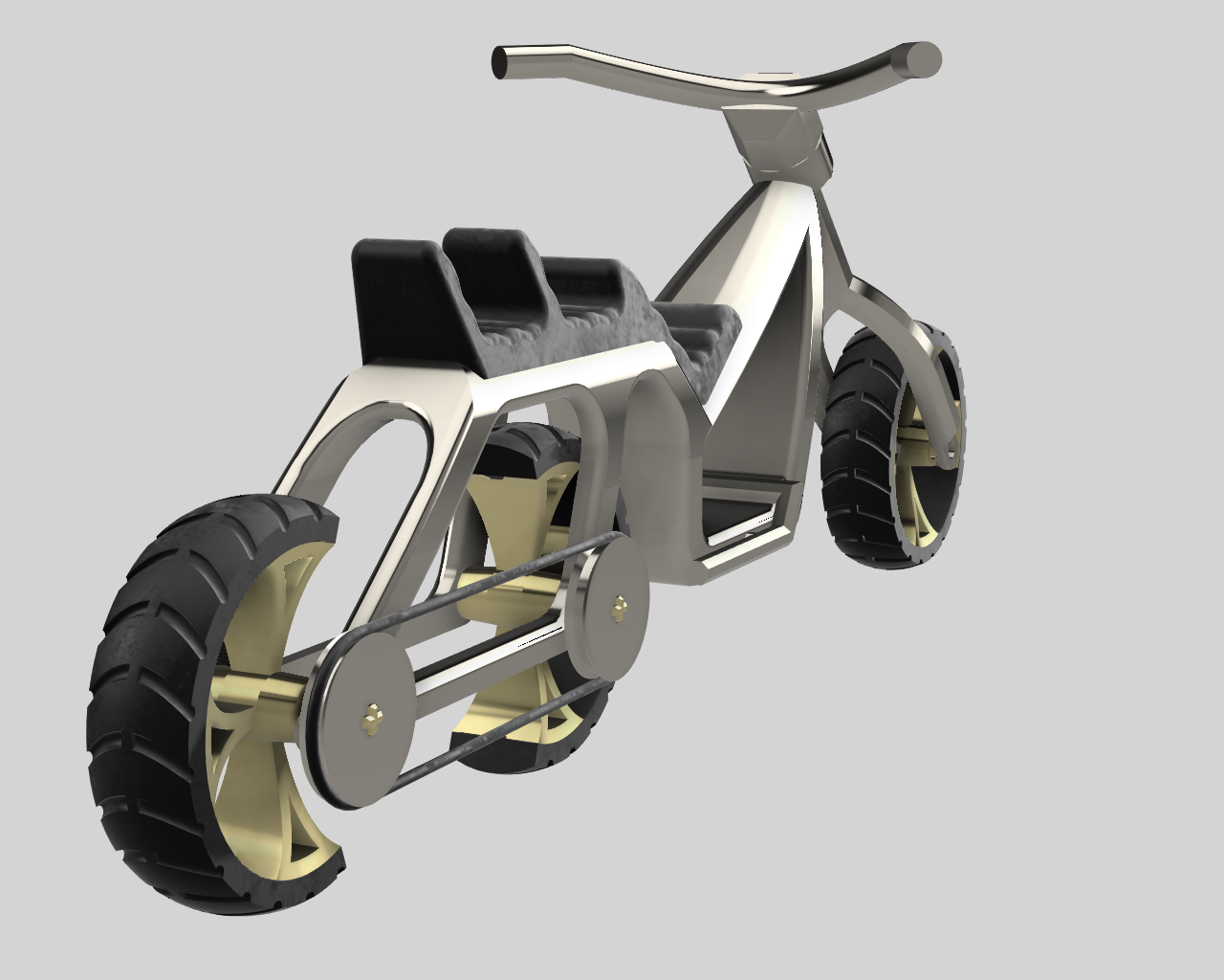 Split-Wheel Motorcycle by squinn | Download free STL model | Printables.com