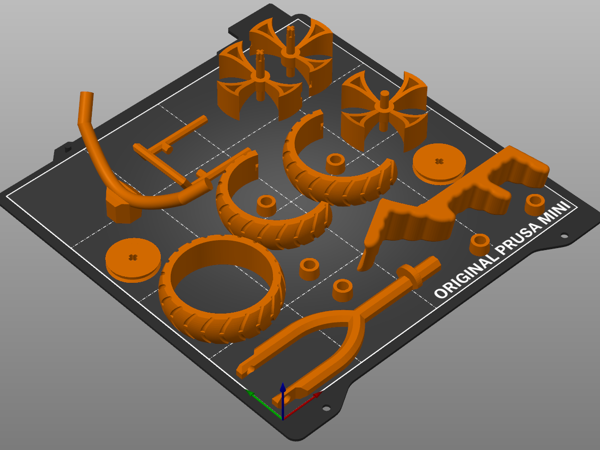 Split-Wheel Motorcycle by squinn | Download free STL model | Printables.com