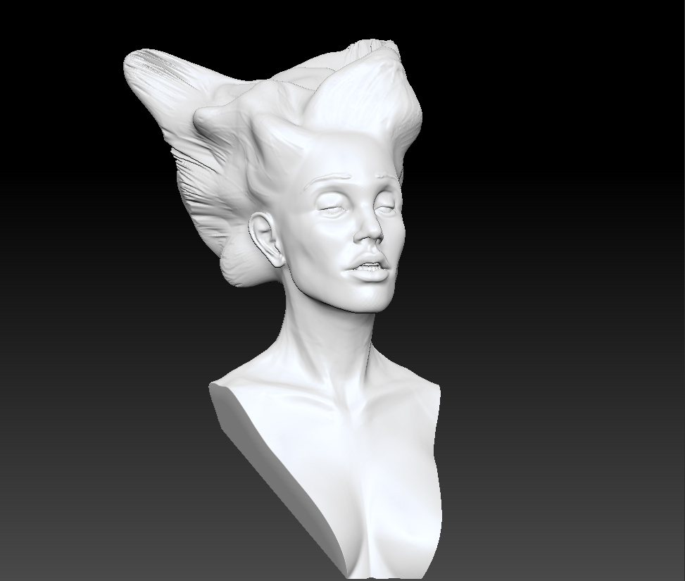 Angel Wing-Haired Lady by Am15 | Download free STL model | Printables.com