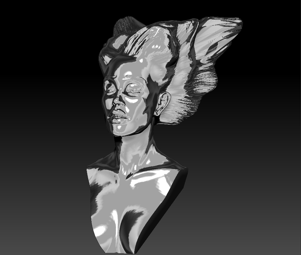 Angel Wing-Haired Lady by Am15 | Download free STL model | Printables.com