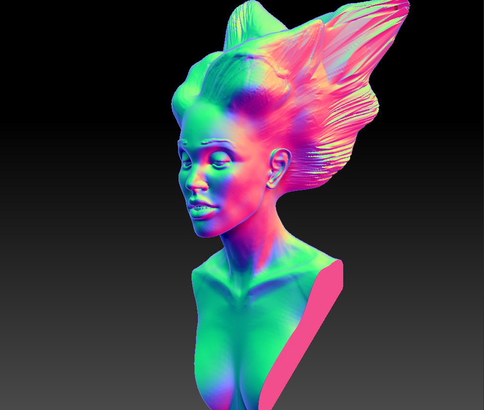 Angel Wing-Haired Lady by Am15 | Download free STL model | Printables.com